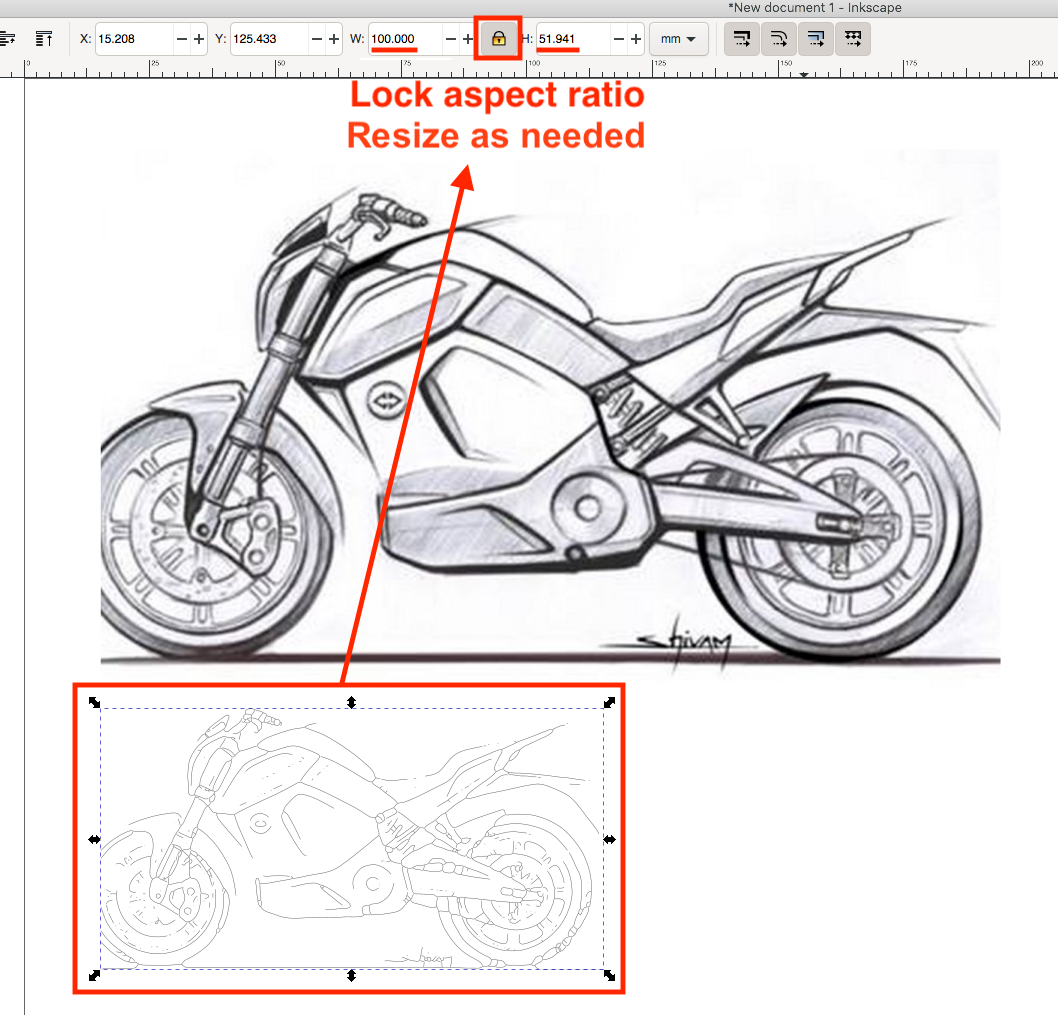 Inkscape 1.x – Converting B&W Images to Single Line Sketches for Gcode ...